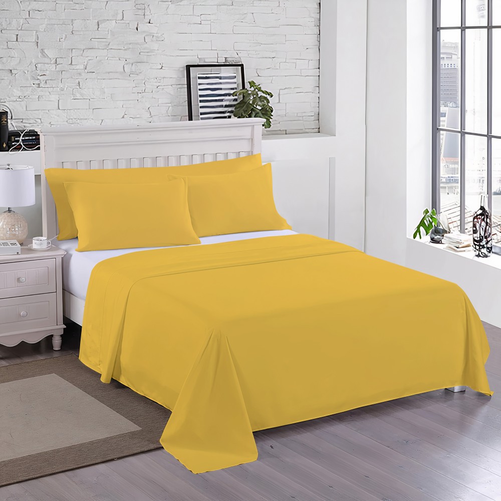 Carnival Plain Color Sheet – Soft & Stylish 4-Piece Cotton Set
